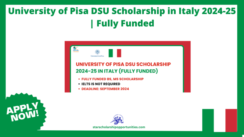 University of Pisa DSU Scholarship in Italy 2024-25 | Fully Funded ...